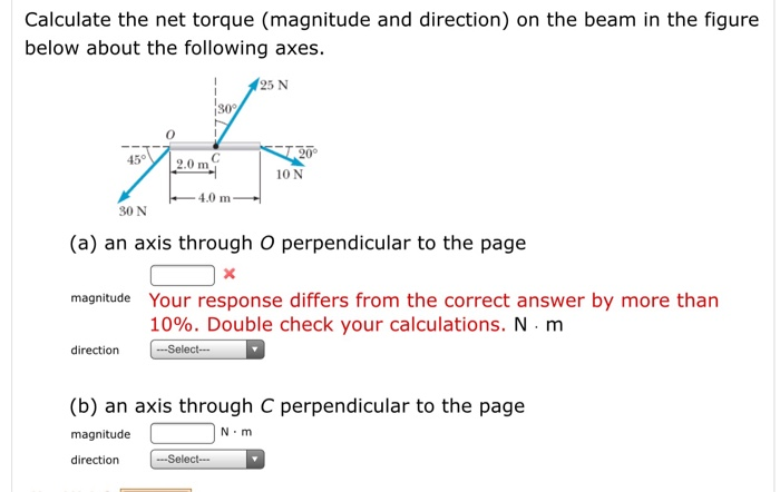 Calculate The Net Torque Magnitude And Direction On The Beam - The Best ... Calculate The Net Torque Magnitude And Direction On The Beam - The Best ...