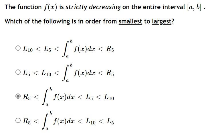 Solved The function f(x) is strictly decreasing on the | Chegg.com