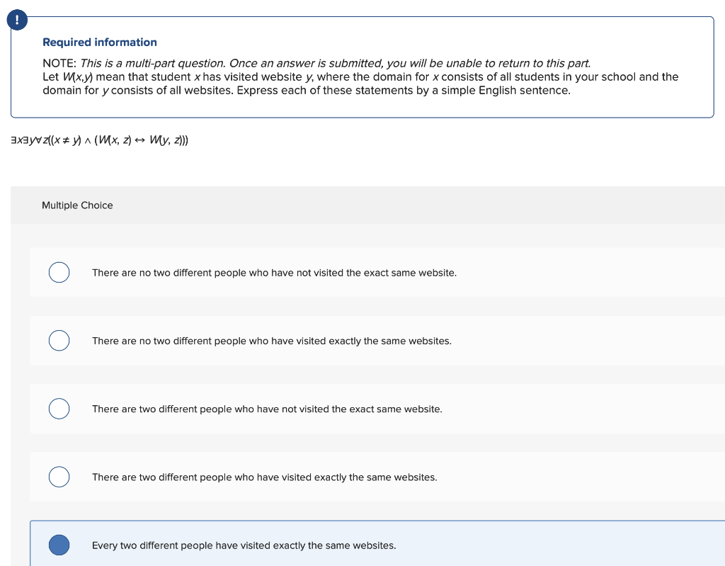 Solved Required information NOTE: This is a multi-part | Chegg.com