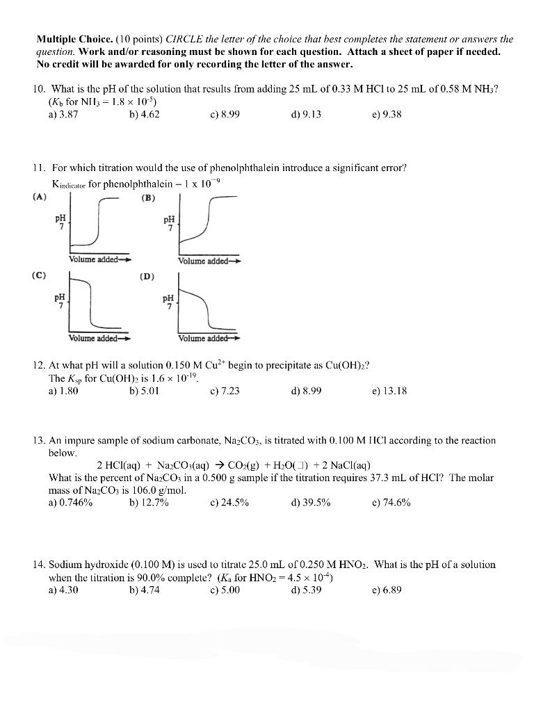 Solved AP Chemistry Name Block Date/_/__ 15. Acids and Bases | Chegg.com