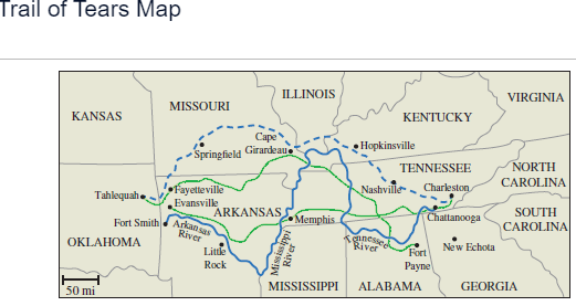 Solved The Trail of Tears refers to the pathways traveled by | Chegg.com