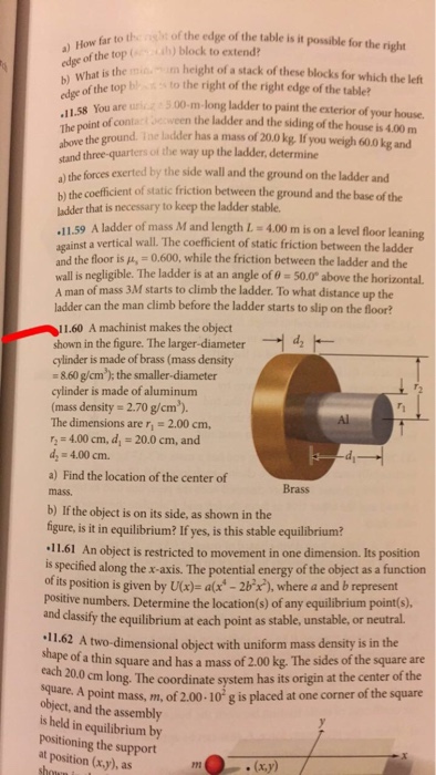 Solved to the nslt of the edge of the table is it possible | Chegg.com