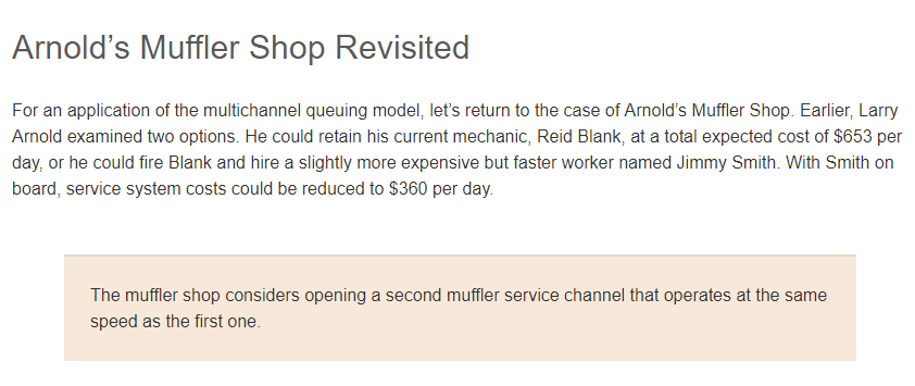 Solved create a queue model using excel QM | Chegg.com