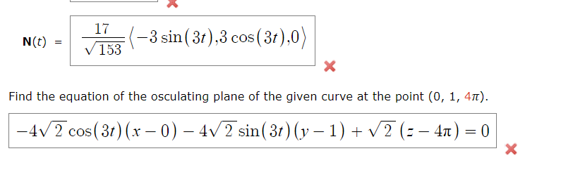 Solved Consider the following curve. x = sin(3t), y = | Chegg.com