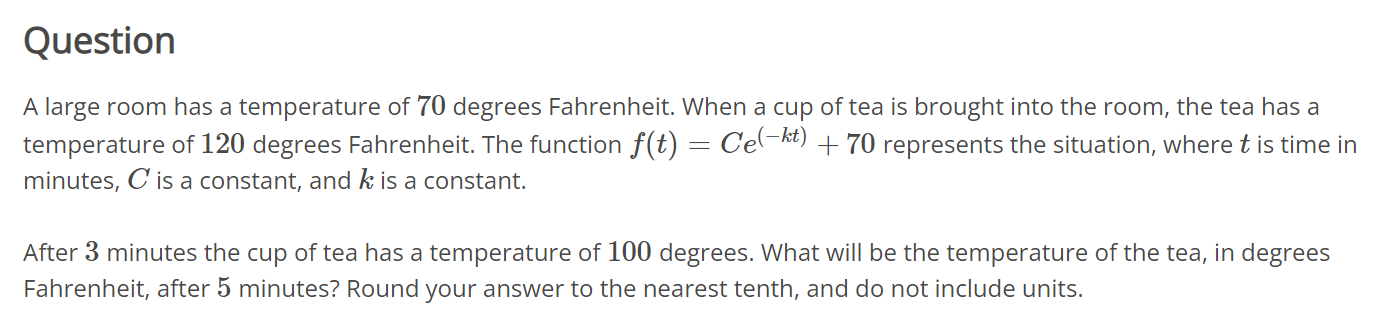 Solved Question A large room has a temperature of 70 degrees | Chegg.com