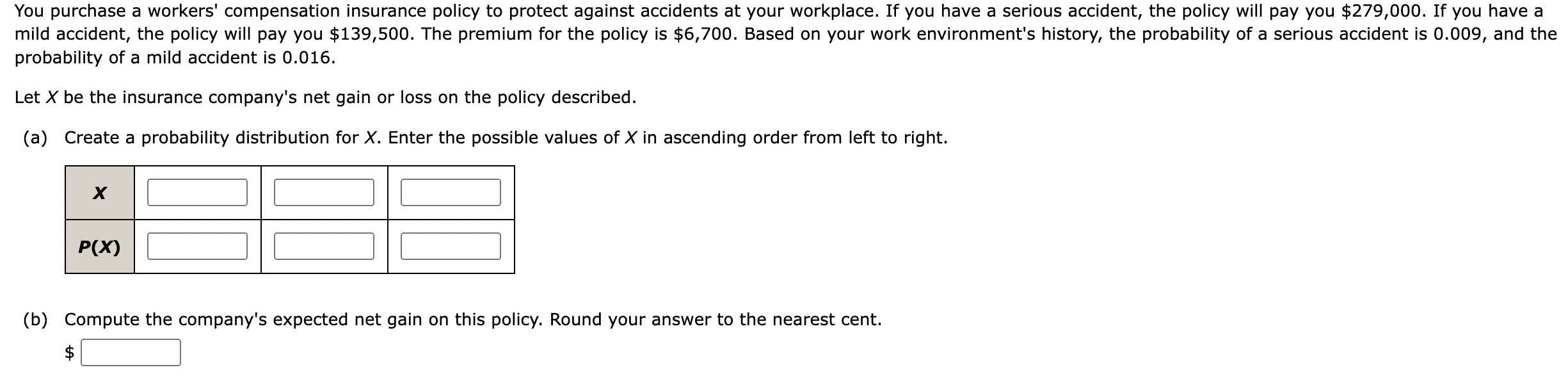 Solved You purchase a workers' compensation insurance policy | Chegg.com