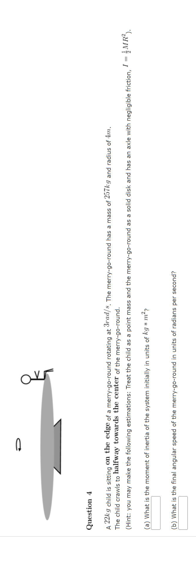 Solved A 22 kg child is sitting on the edge of a | Chegg.com