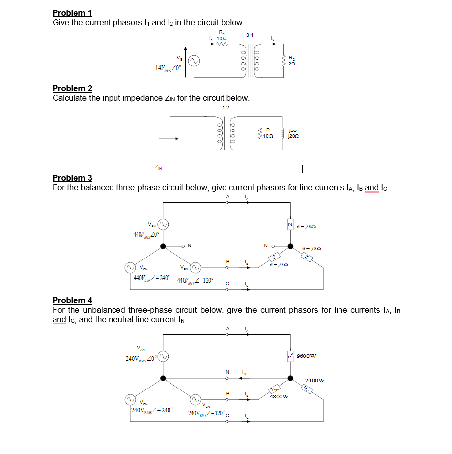 Solved Give the current phasors I1 and I2 in the circuit | Chegg.com