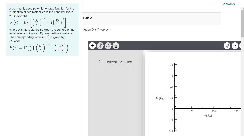 Solved Constants A commonly used potential-energy function | Chegg.com