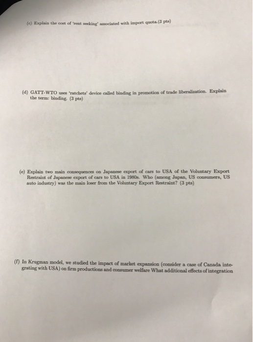 Solved 2. Give short, concise but complete answers to the | Chegg.com