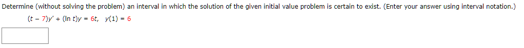 Solved Determine (without solving the problem) an interval | Chegg.com