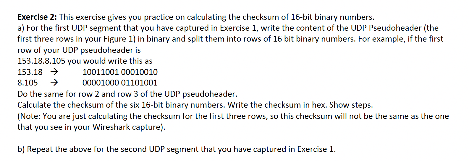 Solved Exercise 1: Start your Wireshark capture and then do | Chegg.com