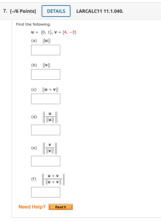Solved 7. [-16 Points) DETAILS LARCALC11 11.1.040. Find the | Chegg.com Solved 7. [-16 Points) DETAILS LARCALC11 11.1.040. Find the | Chegg.com