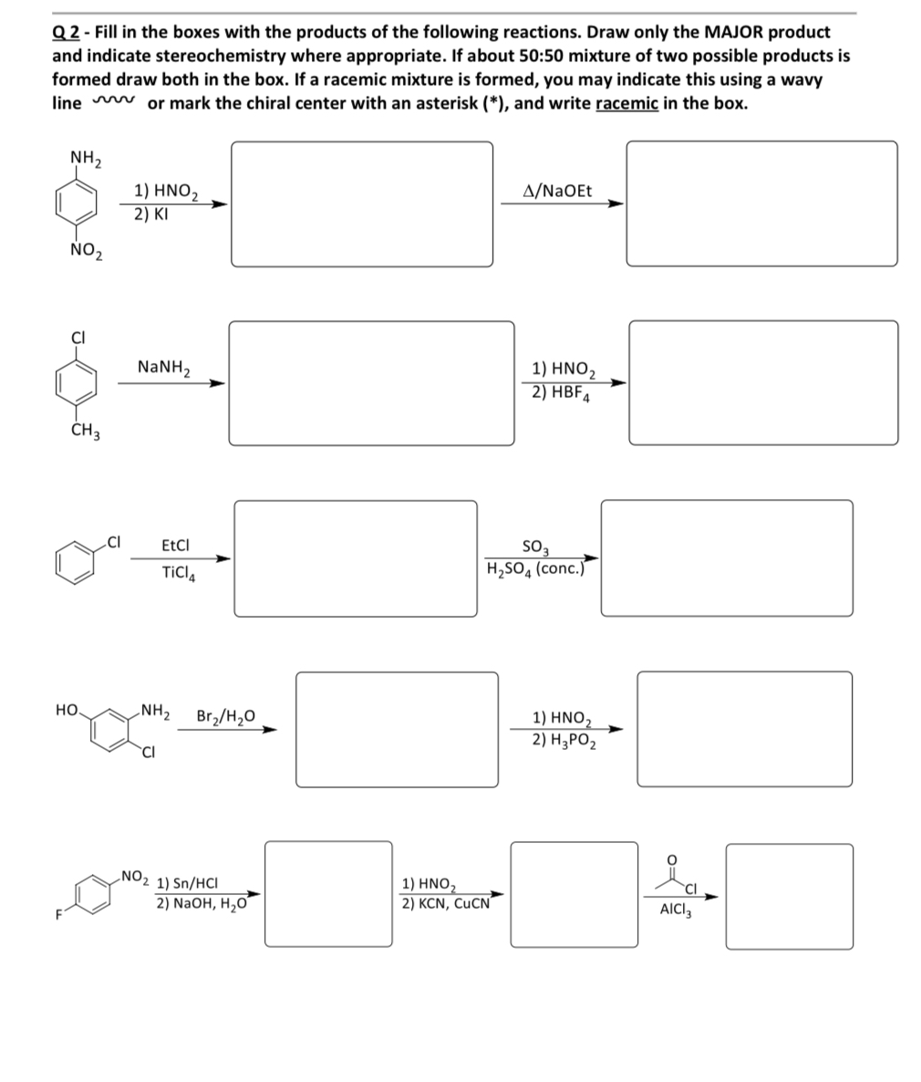 Solved Q2 - Fill in the boxes with the products of the | Chegg.com Solved Q2 - Fill in the boxes with the products of the | Chegg.com