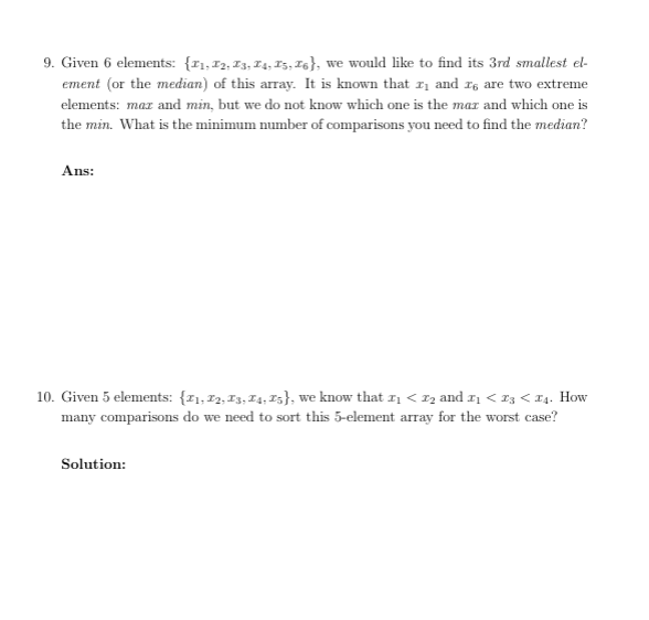 Solved 1. When we apply the mergesort on a 9-element array, | Chegg.com