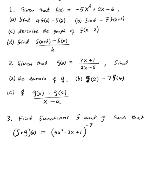 Solved Given That F X 5x 2 2x 6 A Find 4f X