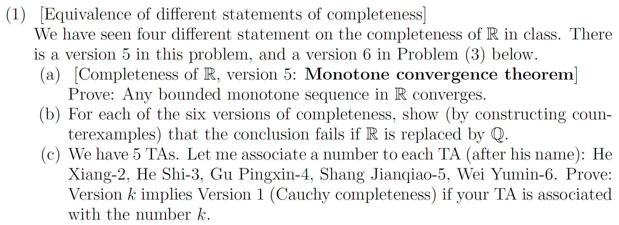 Solved (1) (Equivalence of different statements of | Chegg.com
