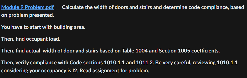 Solved Module 9 Problem.pdf ↓ Calculate the width of doors | Chegg.com