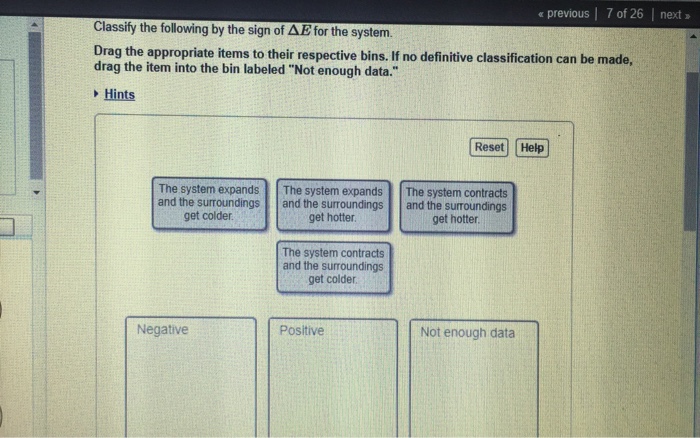 Solved « previous | 7 of 26 | next » Classify the following | Chegg.com