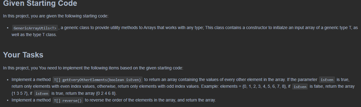 Solved Given Starting Code In this project, you are given | Chegg.com