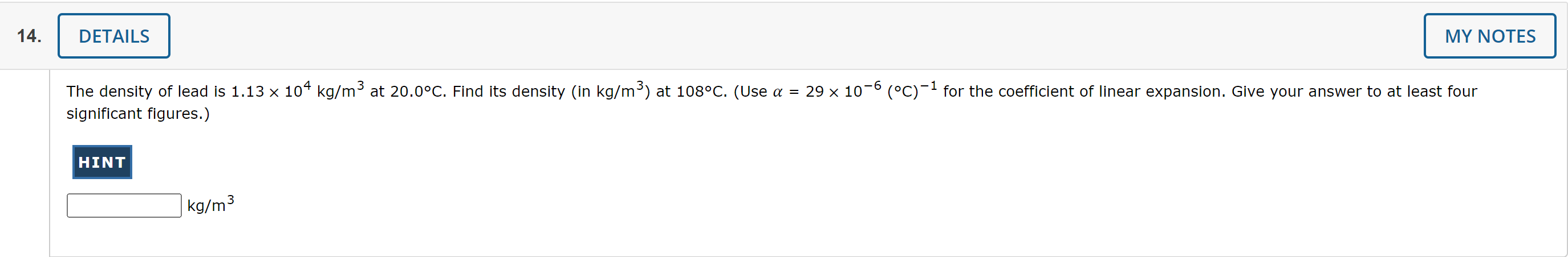Solved significant figures.) kg/m3 | Chegg.com
