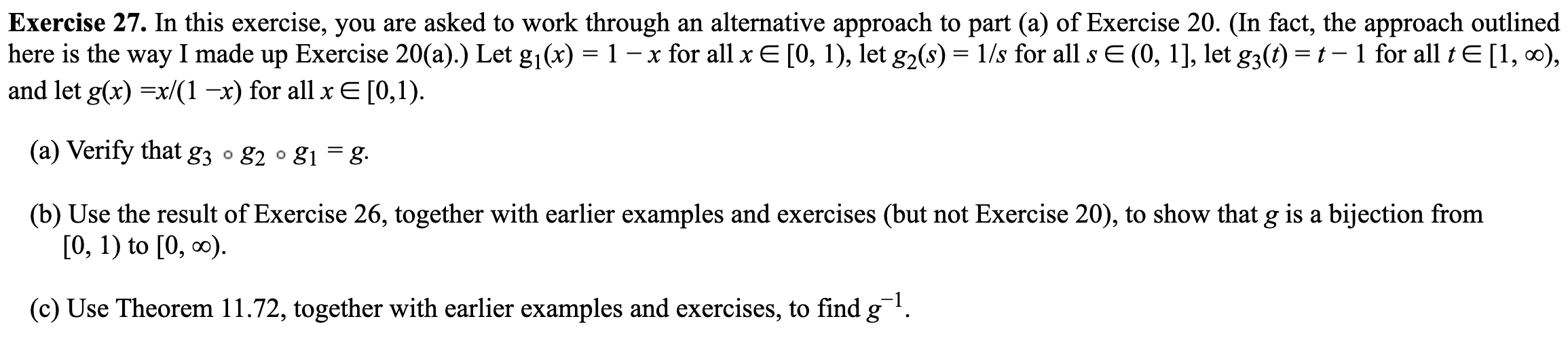 Solved Exercise 28. Work out an alternative approach to part | Chegg.com