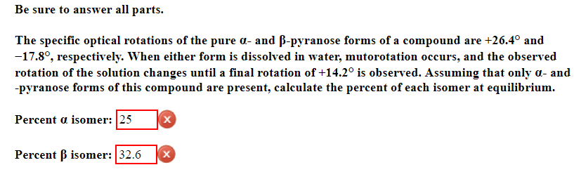 Solved Be sure to answer all parts. The specific optical | Chegg.com