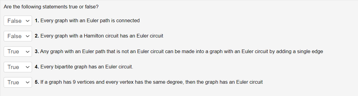 Solved Are the following statements true or false? 1. Every | Chegg.com