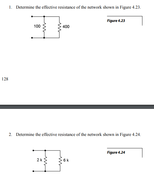 Solved 1. Determine the effective resistance of the network | Chegg.com