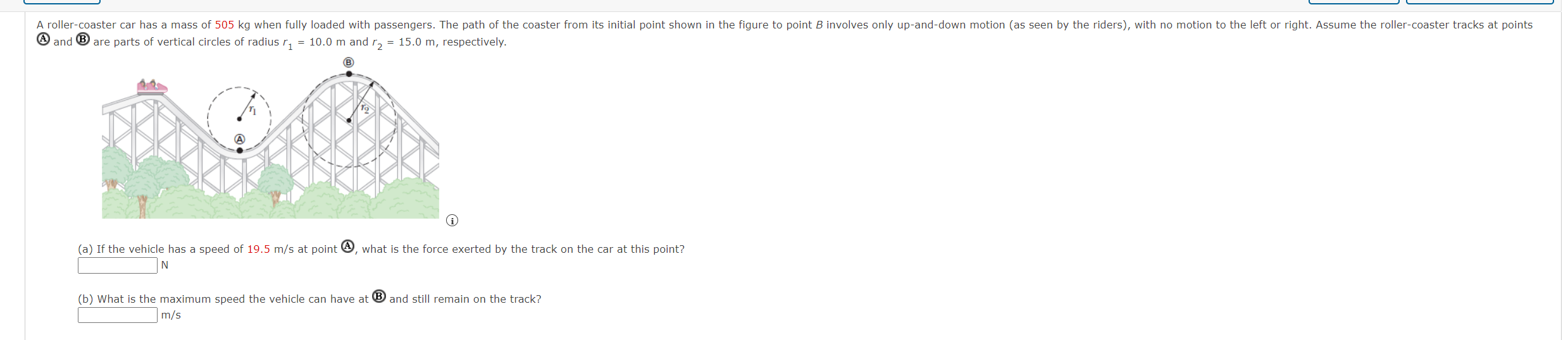 Solved (A) and (B) are parts of vertical circles of radius | Chegg.com