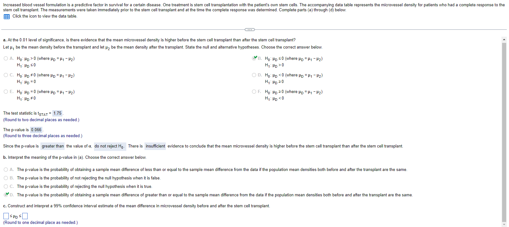 Solved Click the icon to view the data table. a. At the 0.01 | Chegg.com