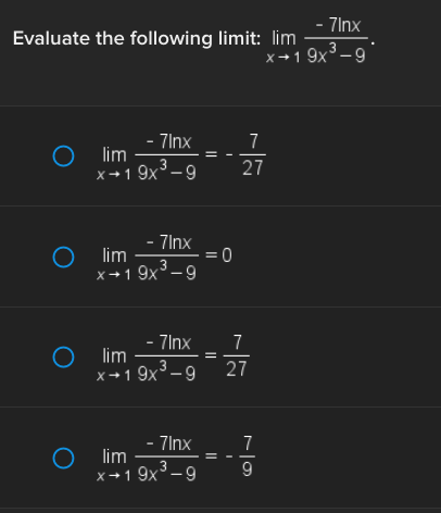 Solved Evaluate the following limit: | Chegg.com