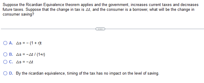 Solved Suppose the Ricardian Equivalence theorem applies and | Chegg.com