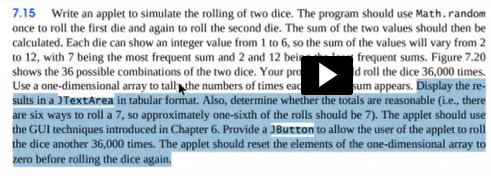 Solved Problem 6.1 Purpose: Use an array in a simple, but | Chegg.com
