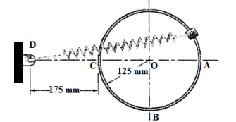 Solved A 2 kg collar moves frictionlessly along a circular | Chegg.com