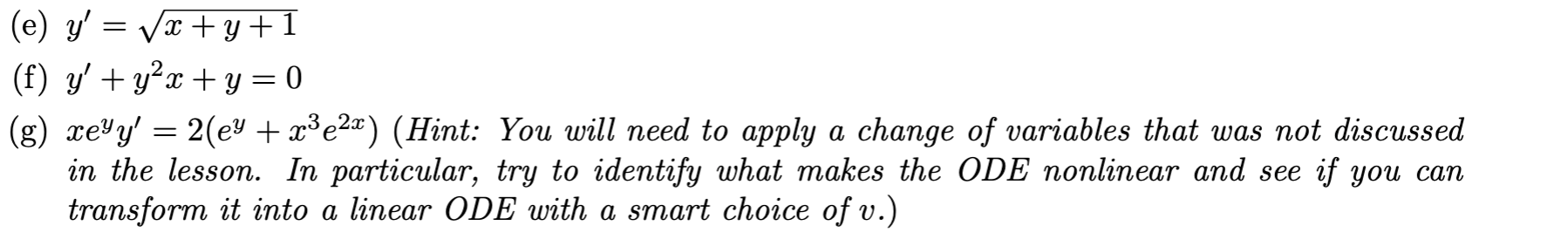 Solved 1. Problems related to Lesson 6 , solving first-order | Chegg.com