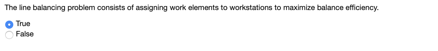Solved The line balancing problem consists of assigning work | Chegg.com