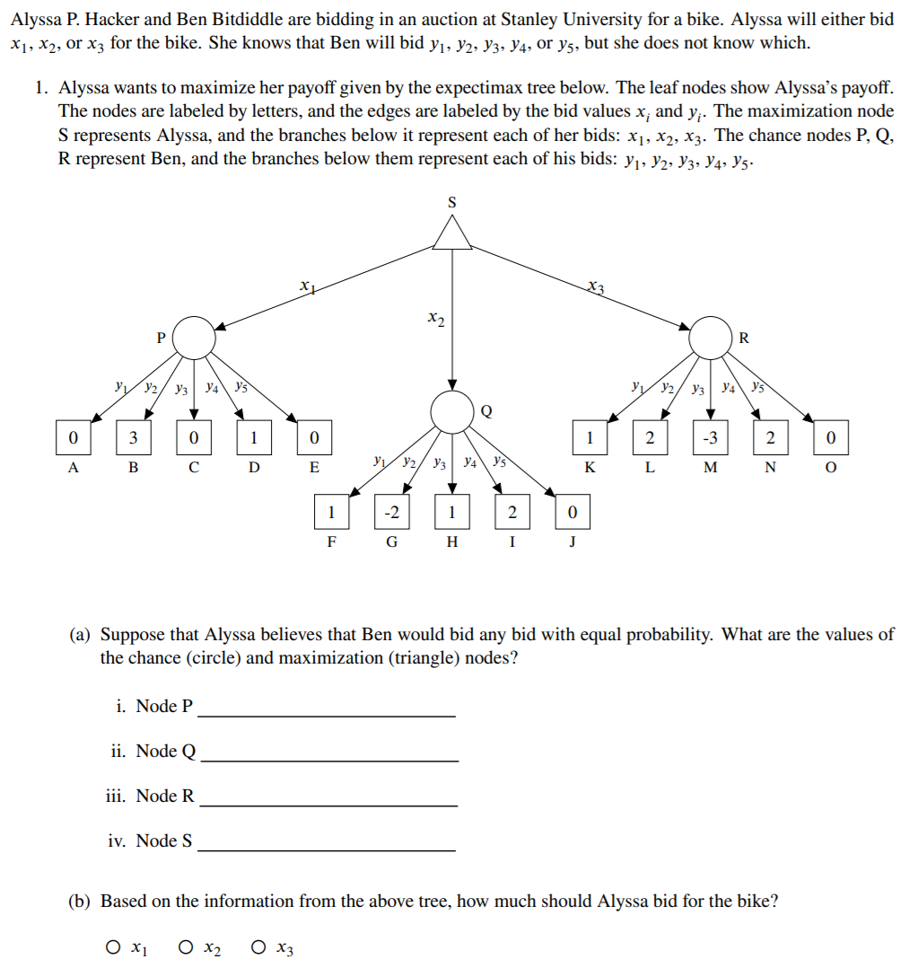 Solved Alyssa P. Hacker and Ben Bitdiddle are bidding in an | Chegg.com