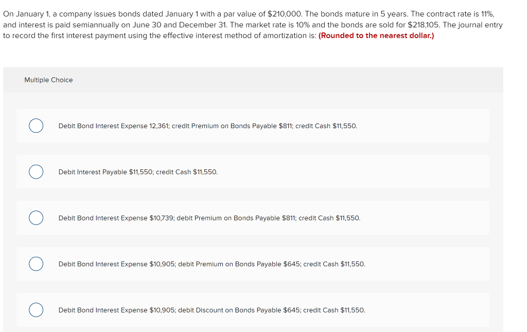Solved On January 1 , a company issues bonds dated January 1 | Chegg.com