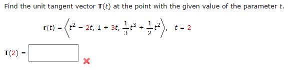 Solved Find the unit tangent vector T(t) at the point with | Chegg.com