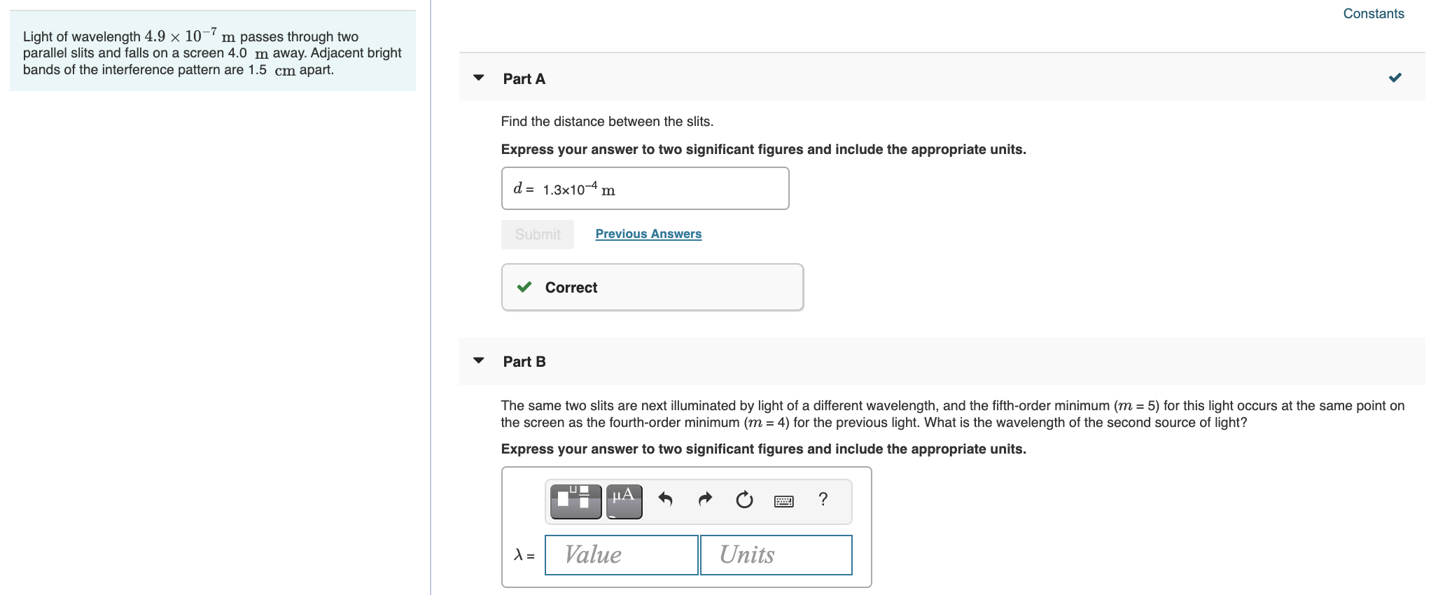 Solved Constant Red light from three separate sources | Chegg.com