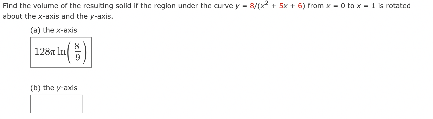 Solved Find the volume of the resulting solid if the region | Chegg.com