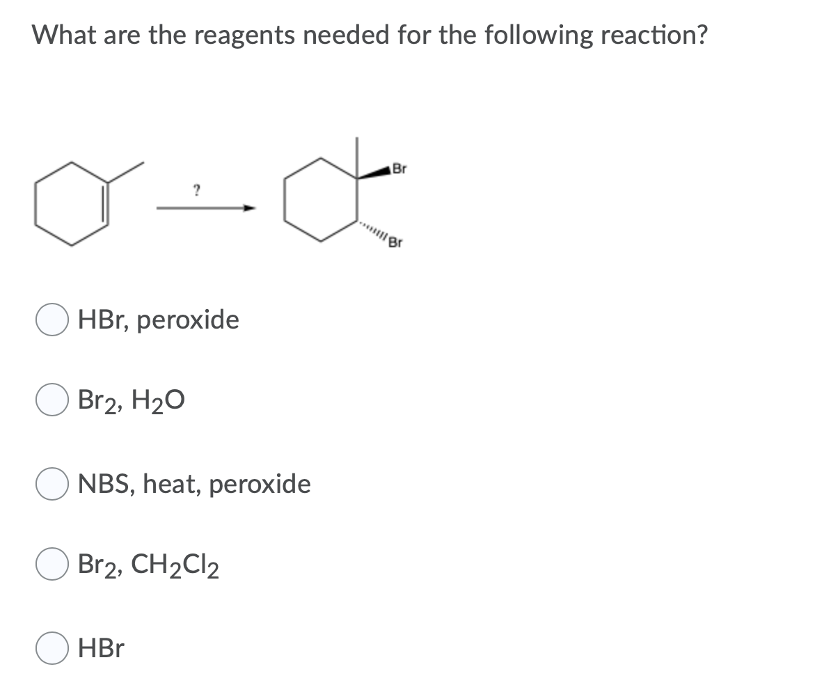 Solved What are the reagents needed for the following | Chegg.com