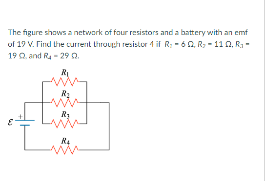 Solved The figure shows a network of four resistors and a | Chegg.com