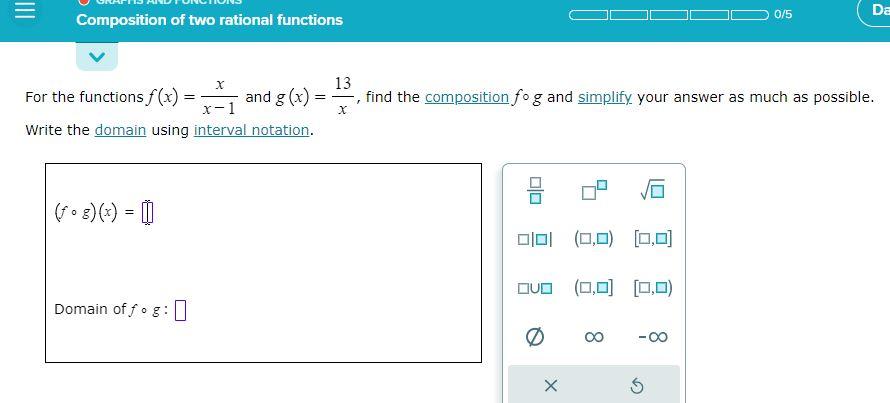 Solved For the functions and , find the composition and | Chegg.com