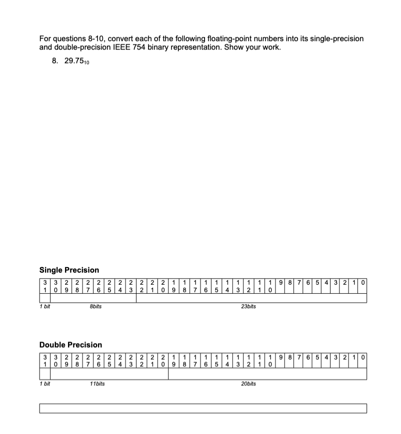 Solved For questions 8-10, ﻿convert each of the following | Chegg.com