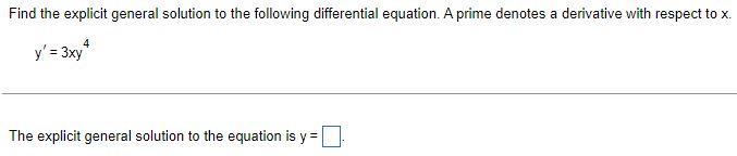 Solved Find the explicit general solution to the following | Chegg.com