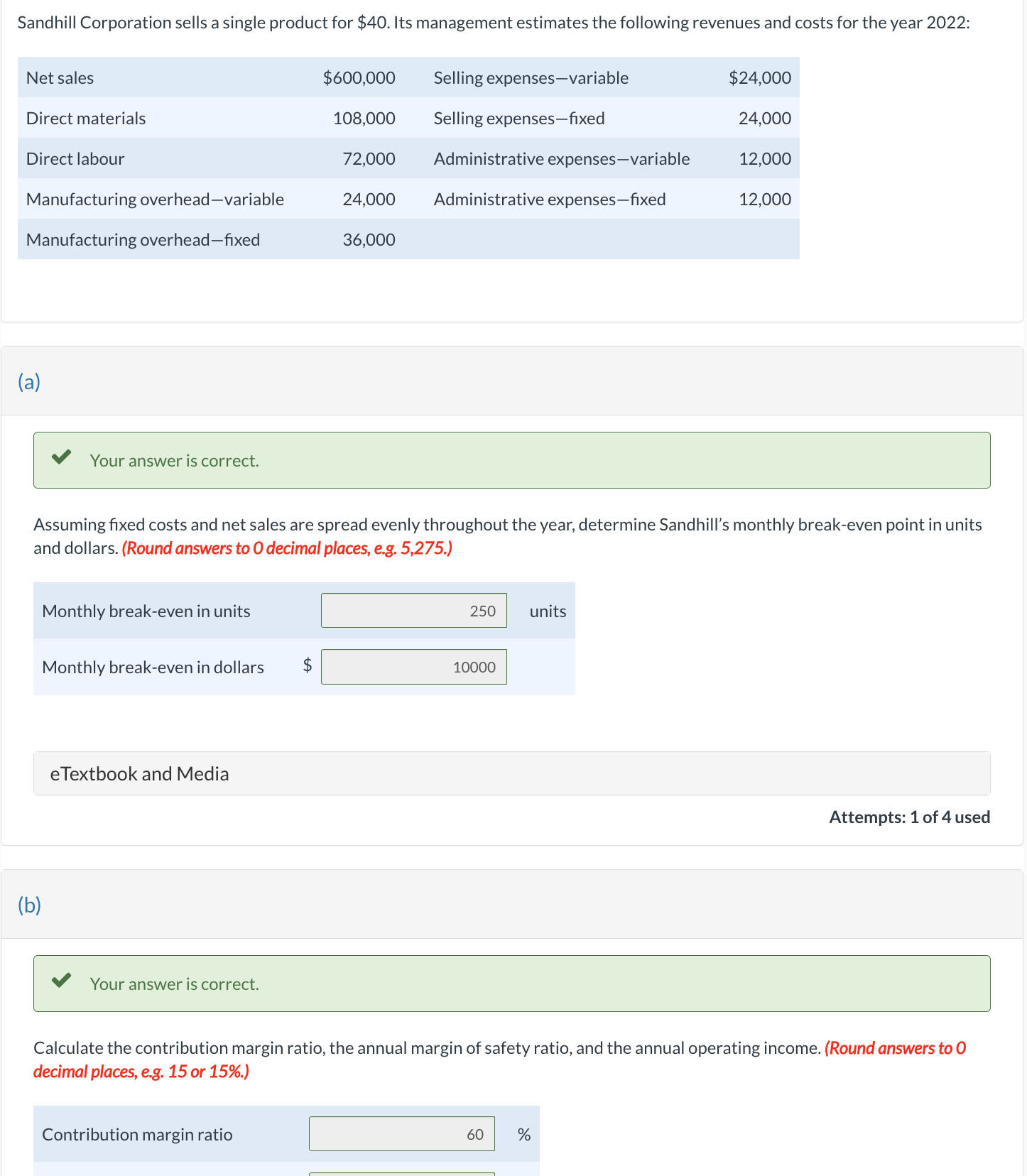 Solved Assume the price remains at $40 per unit and variable | Chegg.com