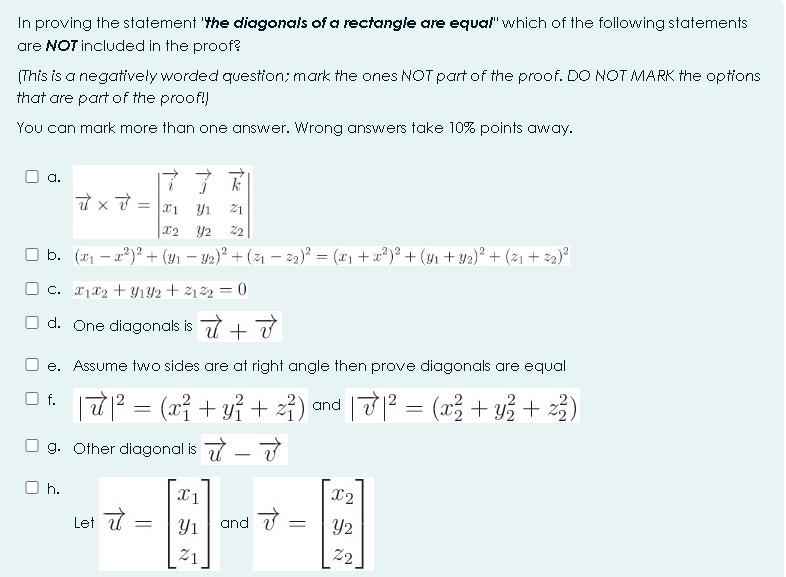 In proving the statement 'the diagonals of a | Chegg.com