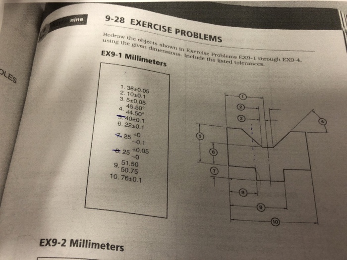 Solved 9-28 EXERCISE PROBLEMS nine Redraw the objects shown | Chegg.com